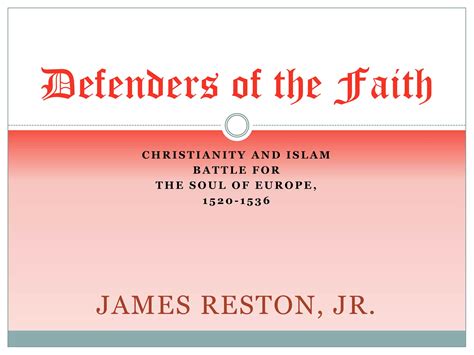 Defenders Of The Faith Pptx