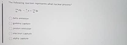 Solved The following reaction represents what nuclear | Chegg.com