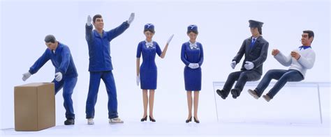 Bus Tour Conductor And Bus Driver Truck Driver And Workers Figure Set