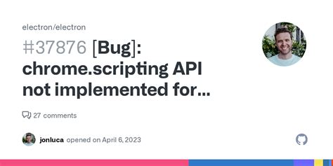 Bug Chrome Scripting API Not Implemented For Extensions Using
