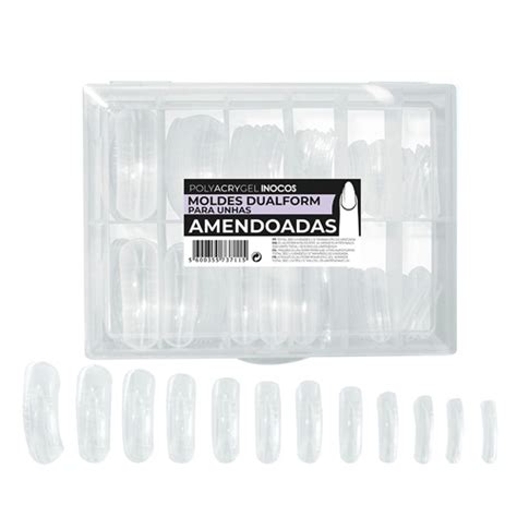 Inocos Moldes Amendoadas Dualform Tips Unhas 300un