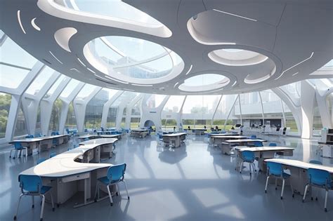 Premium Ai Image Futuristic Classroom Architecture Adaptable Spaces