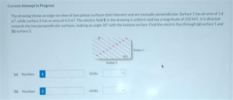 Solved The Drawing Shows An Edge On View Of Two Planar