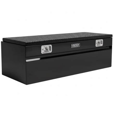Protech Chest Tool Box 19 5x30x60 Diamond Plate Lid Gloss Black In