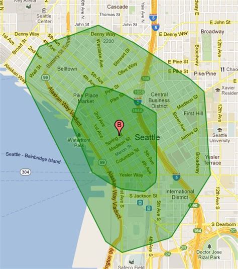Downtown Walkable Radius Seattle Transit Blog