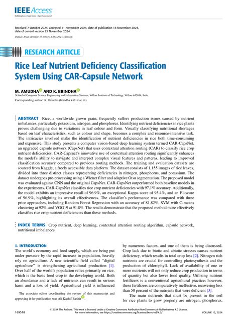 Pdf Rice Leaf Nutrient Deficiency Classification System Using Car Capsule Network
