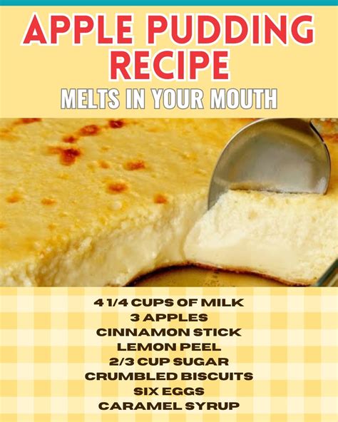 Apple Pudding Recipe Diy Joy