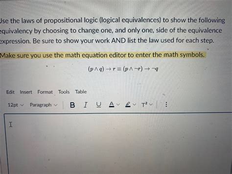 Solved Jse The Laws Of Propositional Logic Logical