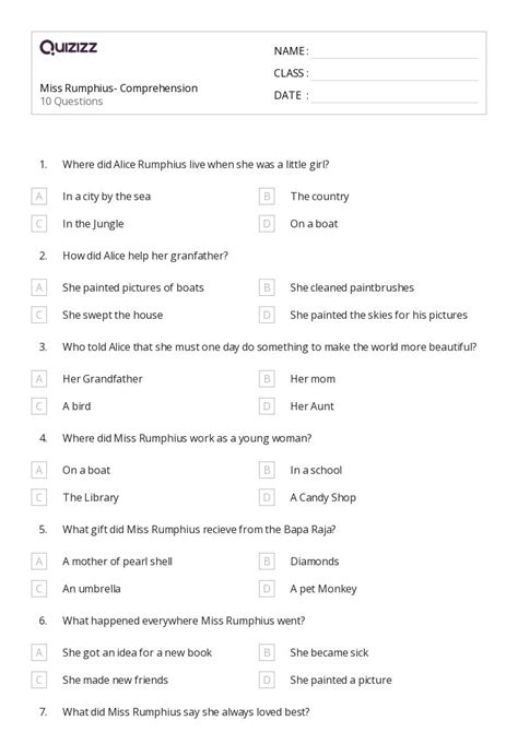 50 Picture Comprehension Worksheets For 2nd Class On Quizizz Free