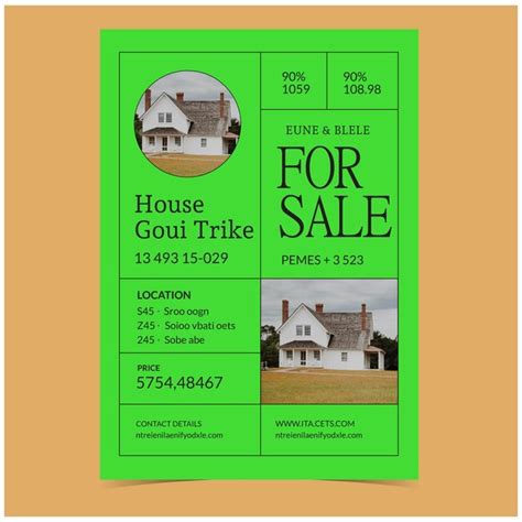 Premium Vector Open House Flyer Layout For Real Estate Agents