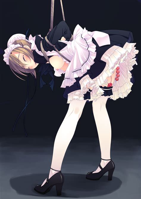 Rule 34 1girls Apron Arms Behind Back Bent Over Blush Bondage Breasts