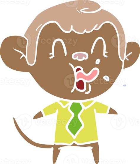 Mono De Negocios De Dibujos Animados De Estilo De Color Plano Loco 39881147 Png