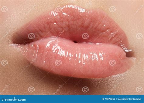 Perfect Lips Girl Mouth Close Up Stock Image Image Of Happy Girl