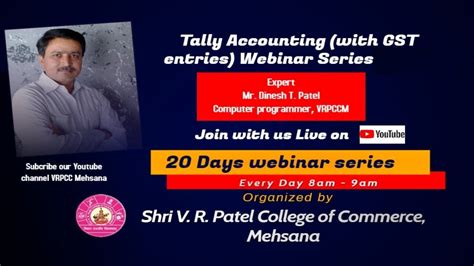Tally Accounting With Gst Entries Webinar Series Day 18 Youtube