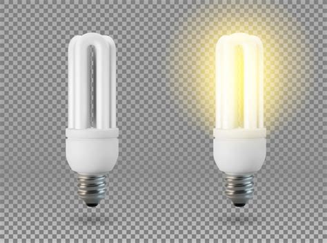 Bombilla de ahorro de energía aislada objeto sobre un fondo