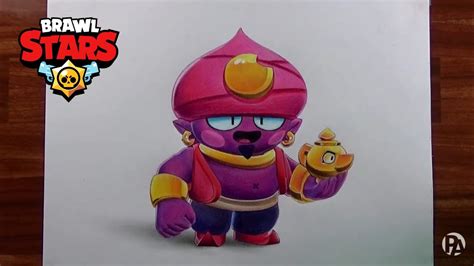 Dibujando A Genio De Brawl Stars Patrickart Youtube