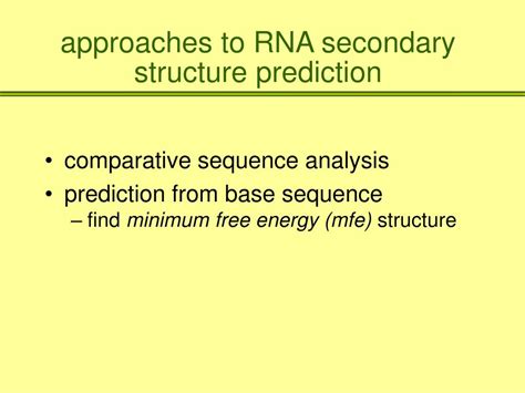 ppt computational prediction of rna and dna secondary structure