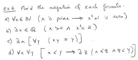 Solved Find The Negation Of Each Formula Chegg Com