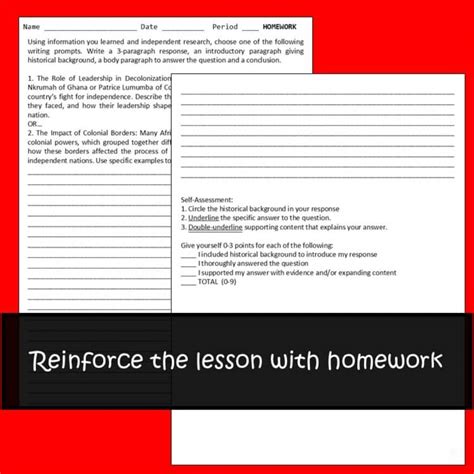 Decolonization Independence Movements In Africa Group Work Lesson