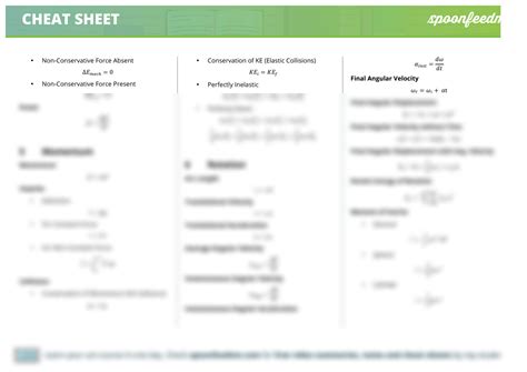 Solution Physics Integrated Cheatsheet Studypool