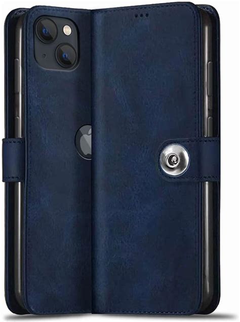 Thetkart Genuine Leather Finish For Iphone 13 Flip Back Cover Case