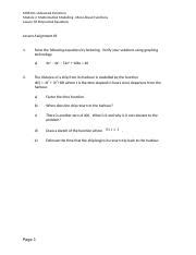 MHF U Lesson Assignment Docx Docx MHF U Advanced Functions Module Mathematical