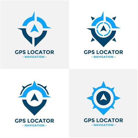 Premium Vector Set Of Minimalist Compass Gps Locator Logo Design Template