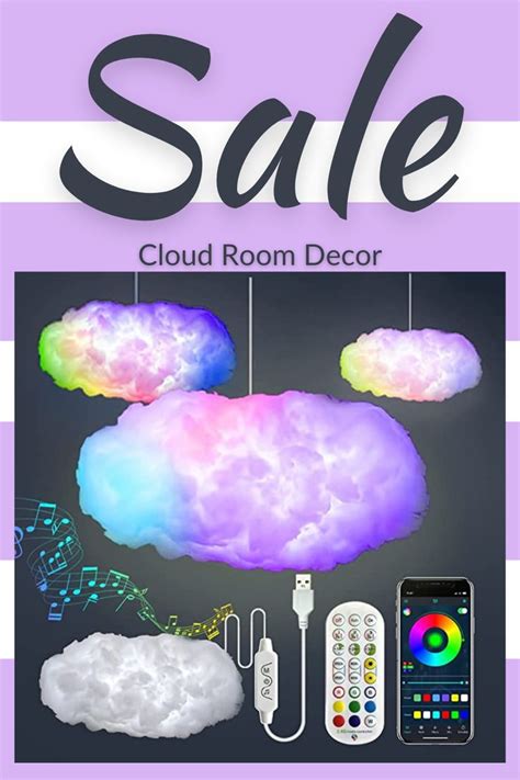 3d Big Cloud Lightning Light Kit Music Sync Warm White Multicolor