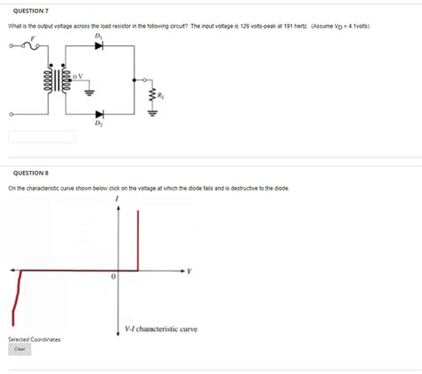 Solved QUESTION What Is The Output Voltage Across The Load Chegg Com