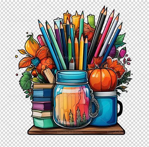 عکس دوربری شده لوازم التحریر گرافیک با طعم تربچه