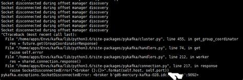 python pykafka socket disconnected during offset manager discovery