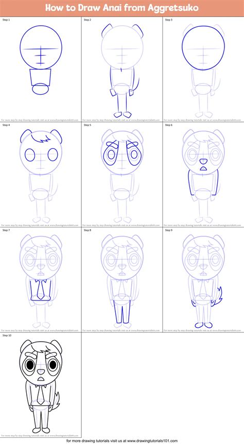 How To Draw Anai From Aggretsuko Aggretsuko Step By Step