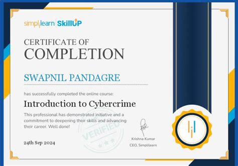 Swapnil Pandagre Has Successfully Completed The Online Course