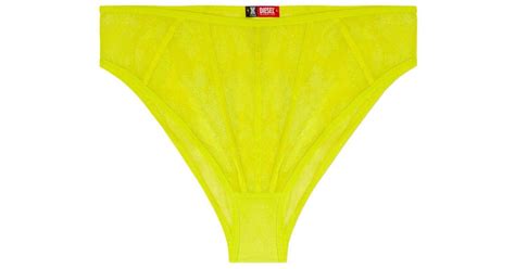 Diesel X Savage X Fenty High Waisted Briefs In Yellow Lyst