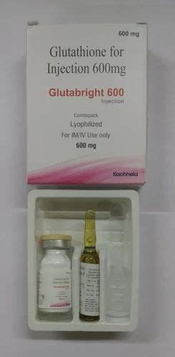 Glutathione For Inj 600 Mg For Skin Whitening Packaging Type Pack At