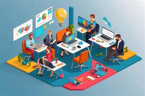 Premium Photo Brainstorming Creative Team People Flat 3d Web