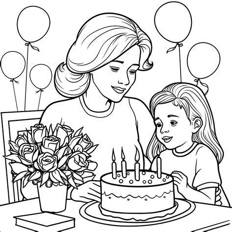 Geburtstag Mama Ausmalbild Kostenlos Herunterladen