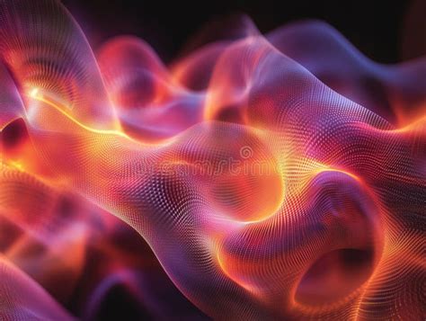 Electromagnetic Fields Scientific Background Stock Illustration