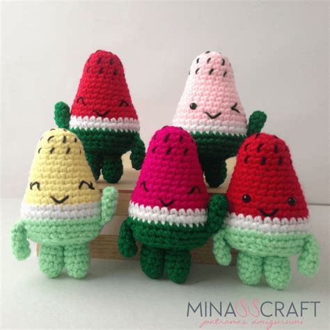 Watermelon Slice Amigurumi Minasscraft Patrones Amigurumis