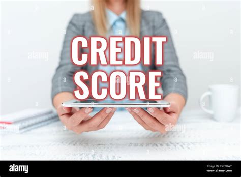 Writing Displaying Text Credit Score Internet Concept Represent The