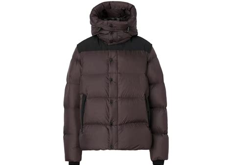 Burberry Detachable Sleeve Hooded Puffer Jacket Dark Peat Brown Mens Us