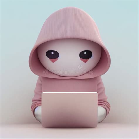 3d Illustration Of Cute Anonymous Man Concept Of Hacker Ninja