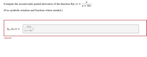 Solved Compute The Second Order Partial Derivative Of The