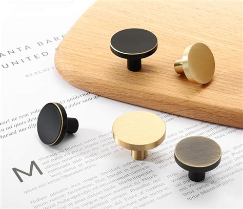 Solid Brass Knob Nordic Round Cabinet Pulls Drawer Knob Dresser Pull Knobs Handles Kitchen Knobs