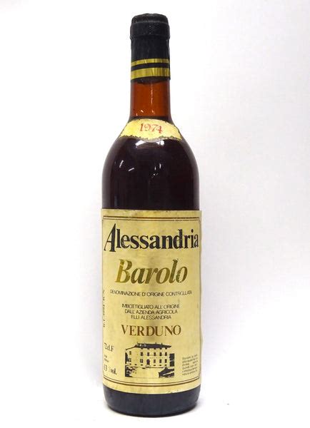 Alessandria Fratelli Verduno 1974 Barolo Chambers Street Wines