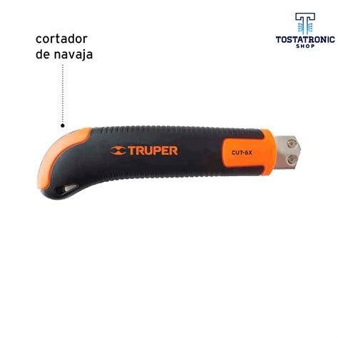 Cut 6x Cutter 18 Mm Profesional Con Alma Metálica Y Grip Truper 16977