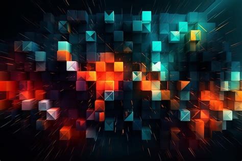 Premium AI Image Modern Abstract Geometric Background