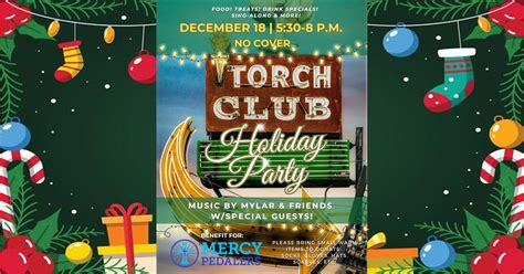 Annual Torch Club Holiday Party And Benefit For Mercy Pedalers
