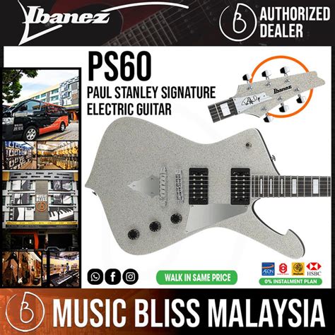 Ibanez Ps60 Paul Stanley Signature Electric Guitar Silver Sparkle
