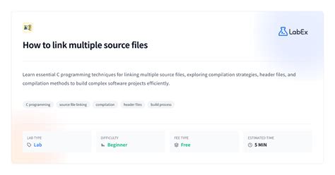How To Link Multiple Source Files Labex